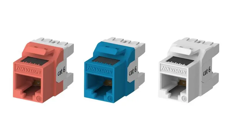 Hikvision Cat6 Unsheilded 180° Punch Down Keystone Jack | Snapshot